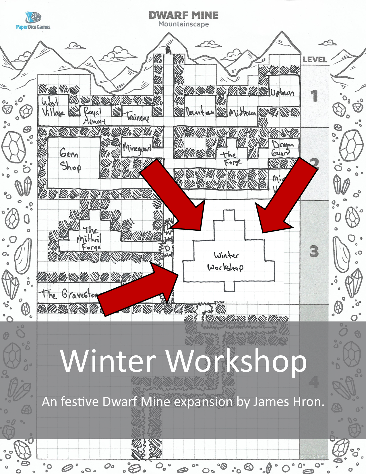 Winter Workshop – Free Dwarf Mine Room Expansion – Paper Dice Games