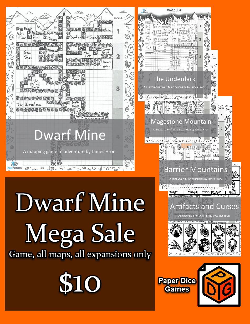 Dwarf Mine Sale – and Apollo Mine Introduction – Paper Dice Games